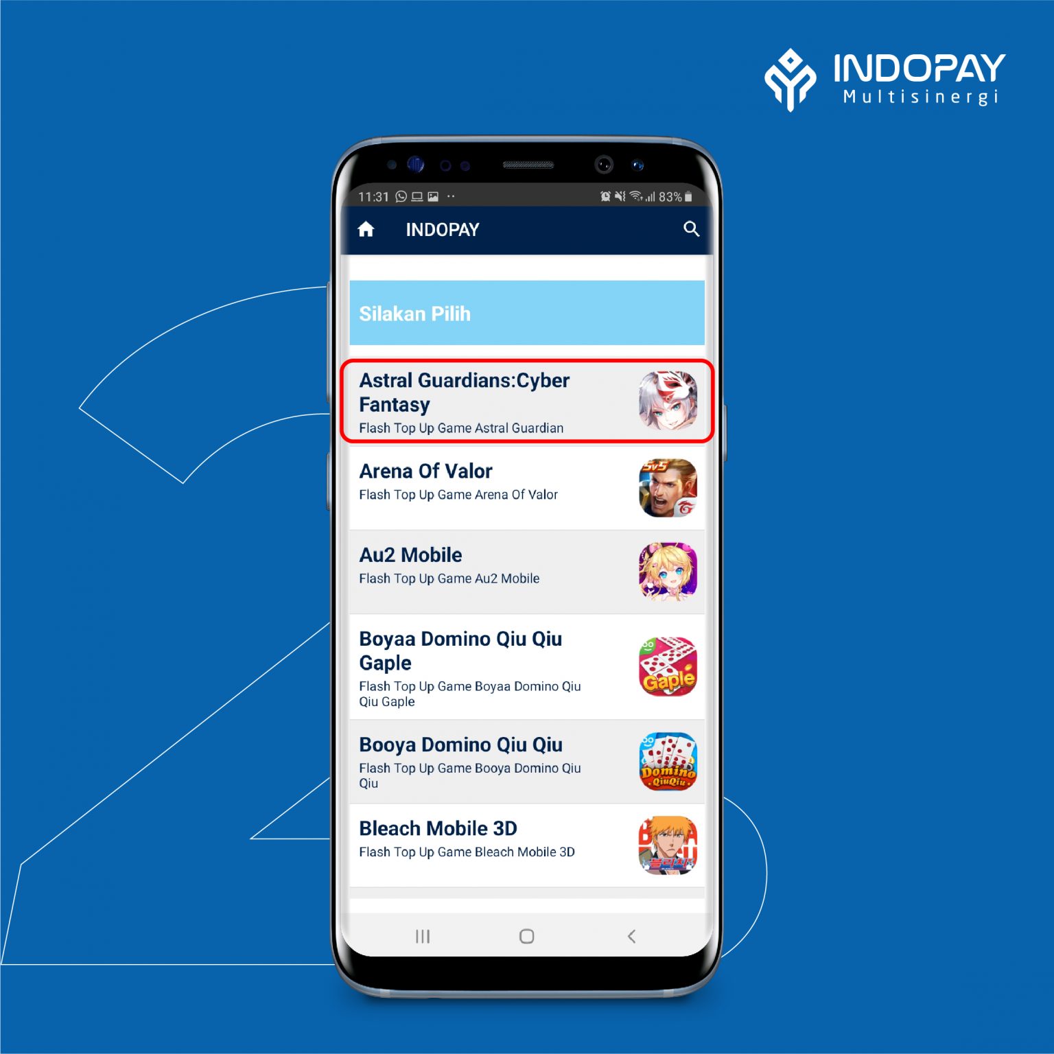 Tutorial Top Up Astral Guardians : Cyber Fantasy - Tutorial INDOPAY